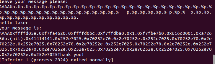 格式化字符串溢出 | pwn